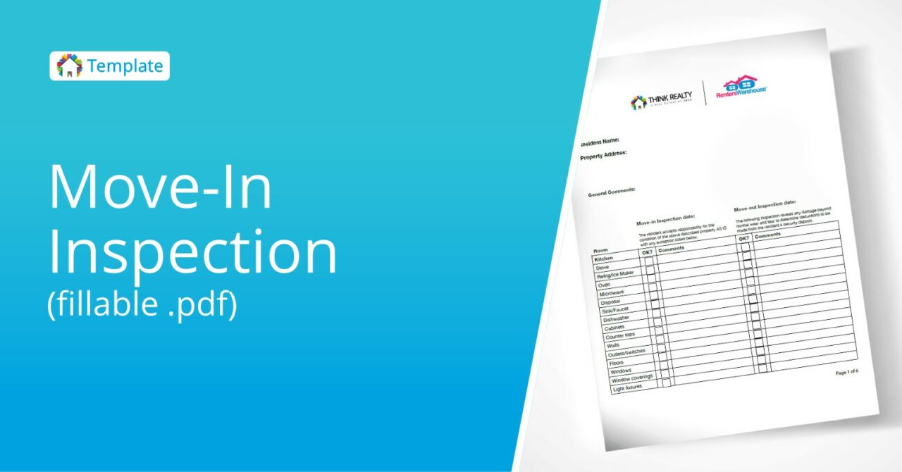 Move-In / Move Out Inspection (PDF) | Think Realty