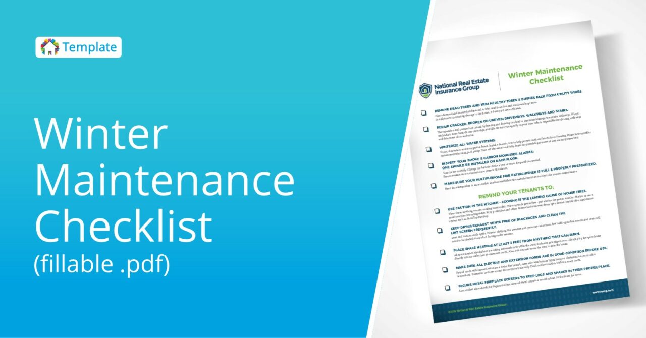Winter Maintenance Checklist (PDF) | Think Realty